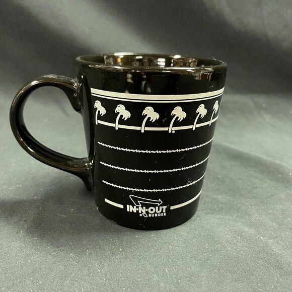 Unbranded | Dining | In N Out Burger Coffee Mug Black White Logo Palm ...